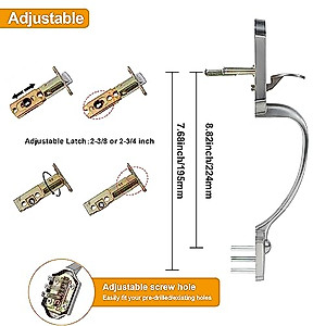 newliplace Front Door Handle with Single Cylinder Deadbolt and Crystal Glass Knob, Adjustable Front Door Lock Set Brushed Nickel Entrance Handleset with Lock
