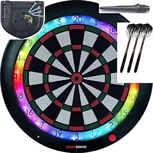 GRAN BOARD 3s LED Bluetooth Dartboard Green with Special Bracket & ChoukouTip50pics
