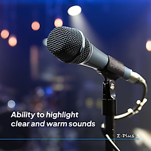 CAROL Dynamic Karaoke Microphone - Wired Microphone for Singing, Handheld Super-Cardioid Karaoke Mic, Microphone w/ 15ft Detachable XLR to 1/4" Cable and Mic Holder - Σ-Plus 3