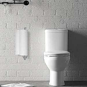 Paper Towel Holder, Drilling Under Cabinet Kitchen, 13.2 inch Stainless Steel Paper Towel Roll Rack, Towel Roll Hanger for Bathroom (Silver)