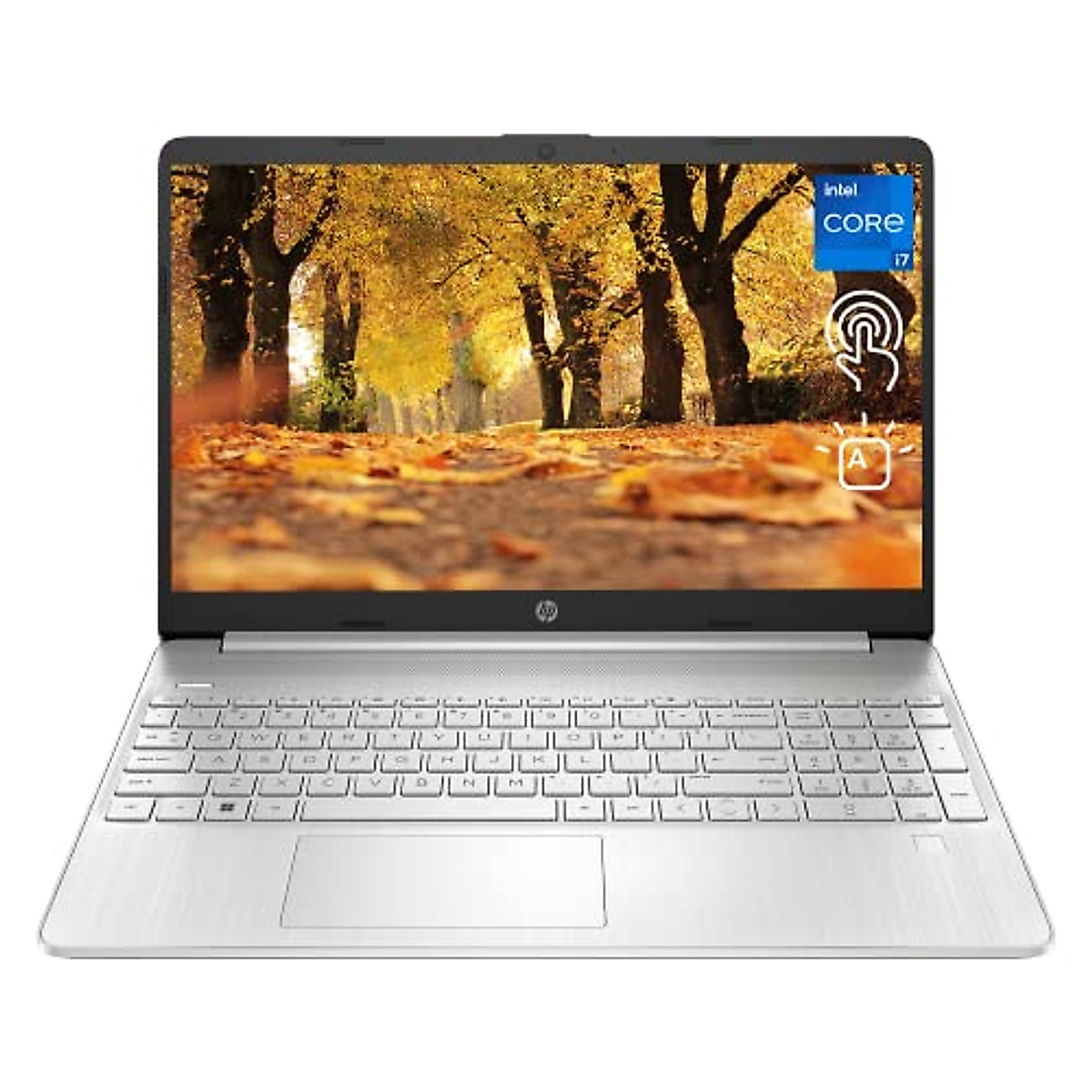 HP 15.6" Full HD Touchscreen Laptop, Intel Core i7-1165G7 Processor, 20GB RAM, 1TB SSD, Webcam, SD Card Reader, HDMI, FP Reader, Backlit Keyboard, Bluetooth, Wi-Fi, Windows 11 Home, Natural Silver
