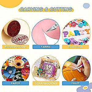 DIYSELF Exacto Knife with 9PCS Blades Refills (#11, 16, 17), Craft Knife Set, Hobby Knife for Carving, Cutting, Precision Knife for Art, Craft, Model Making (Purple)