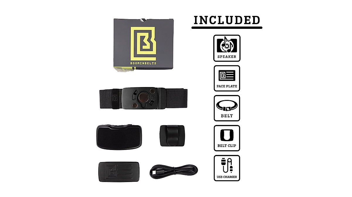 Boomin Belts Portable Bluetooth Belt Buckle Speaker | Water-Resistant ...