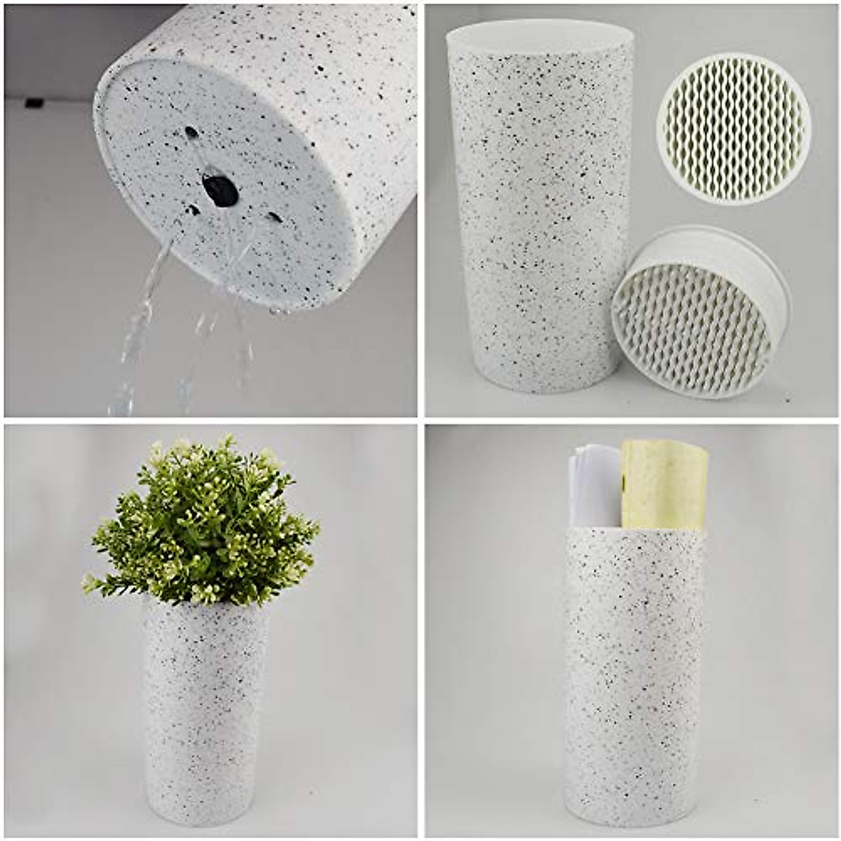 Universal Freedom Knife Storage Stand, Knife Block Holder without Knives, Resin Round Knife Holder, Space Saver Knife Organizer Slot to Protect Blades Detachable for Easy Cleaning