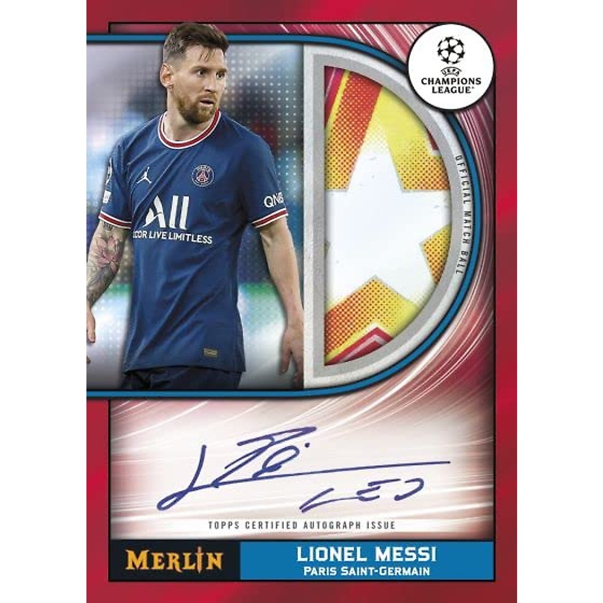 2021/22 Topps UEFA Champions League Merlin Chrome Soccer HOBBY box (18 pks/bx)