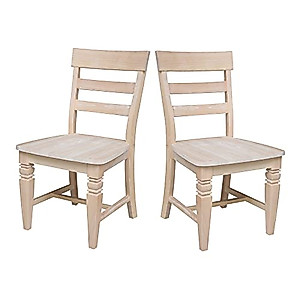 International Concepts Java Chair with Solid Wood Seat, Unfinished