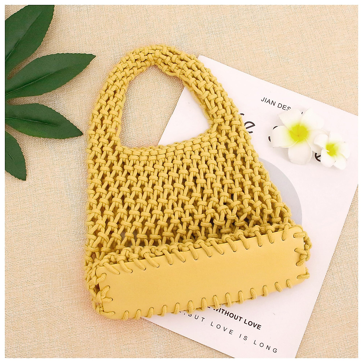 Naimo Straw Hobo Bag Handwoven Shoulder Bag Rattan Handbag Crochet Tote Weaving Summer Beach Bag