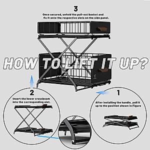 SweeTinytwo Adjustable Under Sink Organizer - 2 Tier Storage Rack with Height Adjustment, Bathroom Cabinet Storage Solution for Kitchen, Expandable Shelf for Under Sink Organization (40cm, white)