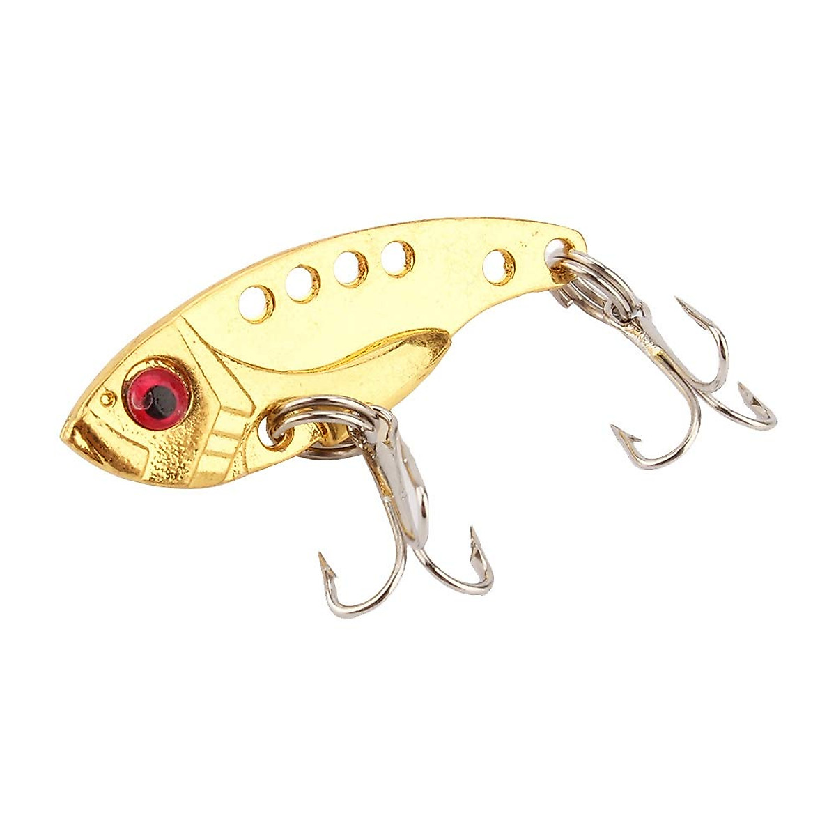Fishing Spoons, Spoon Fishing Lures Fishing Spinner Baits Crank Baits Metal Sequin with Treble Hooks Flutter Fish Lures Tackle for Bass Crappie Trout Steel Head Salmon Pike Walleye Shad Freshwater