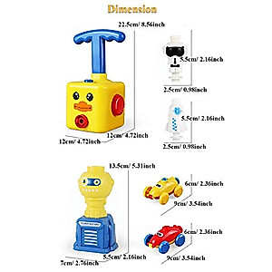 NEXTAKE Balloon Powered Car and Launcher Set, Balloon Launcher Toy Set Balloon Power Racer Air Inertial Car Toy Balloon Launcher Launch Pad with 12 Balloons (Duck with Launch Tower 2)