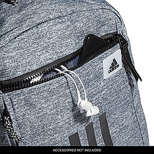 adidas League Three Stripe 2 Backpack, Jersey Onix Grey/Black, One Size