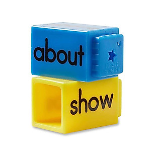 hand2mind Reading Rods Sentence Construction Cubes, Create Sentences with Word Blocks for Kids Ages 5 and Up, Linking Cubes, Montessori Toys For Toddlers, Kindergarten Homeschool Supplies (Set of 156)