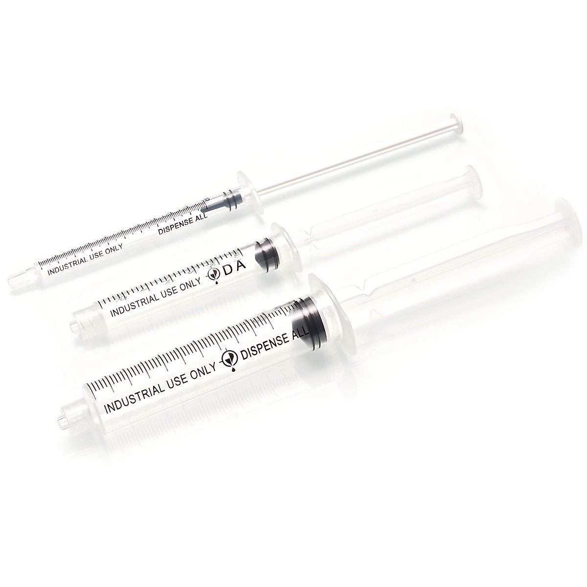 Dispense All - The 9 Pack - 10ml 3ml 1ml Syringes with 14G & 18G Blunt Tipped Dispensing Needles and Syringe Caps, Luer Lock | Repair Refill Mix Measure Transfer Ink Juice Oil Wood Glue Adhesive Epoxy