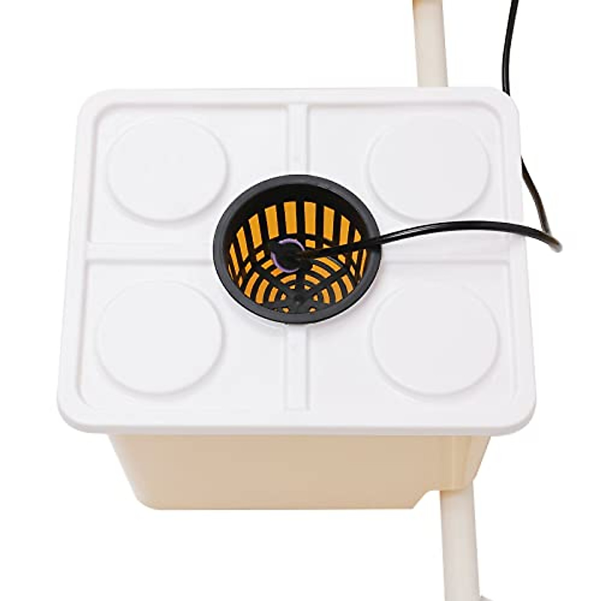 Hydroponics Grow System, Deep Water Culture, Recirculating Drip Garden System W/Submerged Pump Complete Hydroponic Buckets Kit for Plants (5 Bucket)