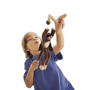 Playmaker Toys Flingshot Flying Screaming Monkey Plush Dog Cat Pet Catch Toy w/Sound