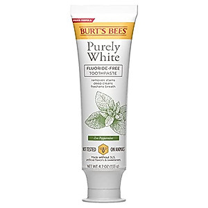 Burt's Bees, Toothpaste Fluoride Free Purely White Zen oz, Peppermint, 4.7 Ounce