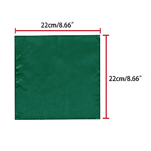 Allegra K Men's Pocket Squares Handkerchiefs Solid Color for Wedding Party One Size Dark Green