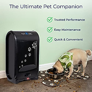 EyeVac Pet Touchless Vacuum for Pet Hair, Dust & Debris - 1400 Watts Professional Vacuum Active Infrared Sensors, High Efficiency Filtration, Bag-Less Canister (Tuxedo Black & Paw Prints)