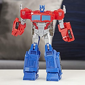 Transformers Toys Cyberverse Spark Armor Ark Power Optimus Prime Action Figure - Combines with Ark Power Vehicle to Power Up - for Kids Ages 6 & Up, 12"
