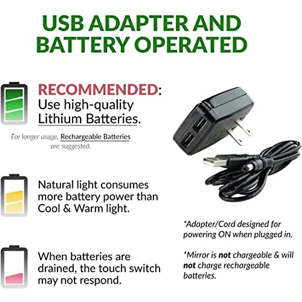 Ovente 7.5" Lighted Wall Mount Makeup Mirror, 1X & 10X Magnifier, Spinning Double Sided Round LED w/ Dimmer Switch, Extend, Retractable & Folding Arm, Battery USB Powered Antique Brass MLW75AB1X10X