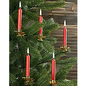 BRUBAKER Tree Candles - Pack of 20 - Red - 3¾ x ½ Inches (9.5 x 1.27cm) - Made in Europe - Pyramids, Carousels & Chimes