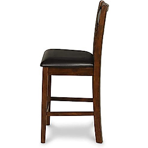 New Classic Furniture Gia 5-Piece Counter Dining Table Set, 42.25-Inch, Brown