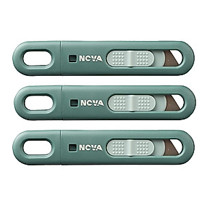 Nova Disposable Safety Knife, Utility Knife, Box Cutter, Fixed Compact Cut, Ambidextrous Feature, Ideal for Food Industry, Warehouse, for Cutting Boxes, Cartons, Packing. (3 Pack)