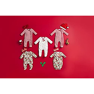 Mud Pie Baby Girl's Reindeer and Santa Sleeper, 0-3 Months