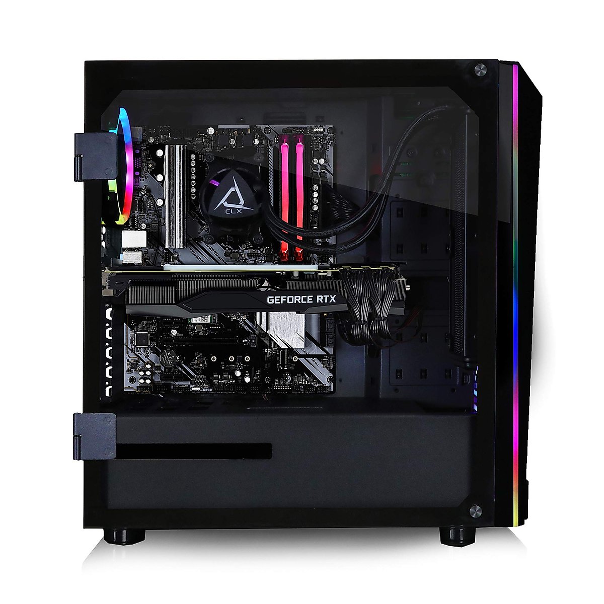 CLX Set TGMSETRTH0B11BM Gaming Desktop - Liquid Cooled AMD Ryzen 9 5950X 3.4GHz 16-Core Processor, 32GB DDR4 Memory, GeForce RTX 3080 10GB GDDR6X Graphics, 480GB SSD, 3TB HDD, WiFi, Windows 11 Home