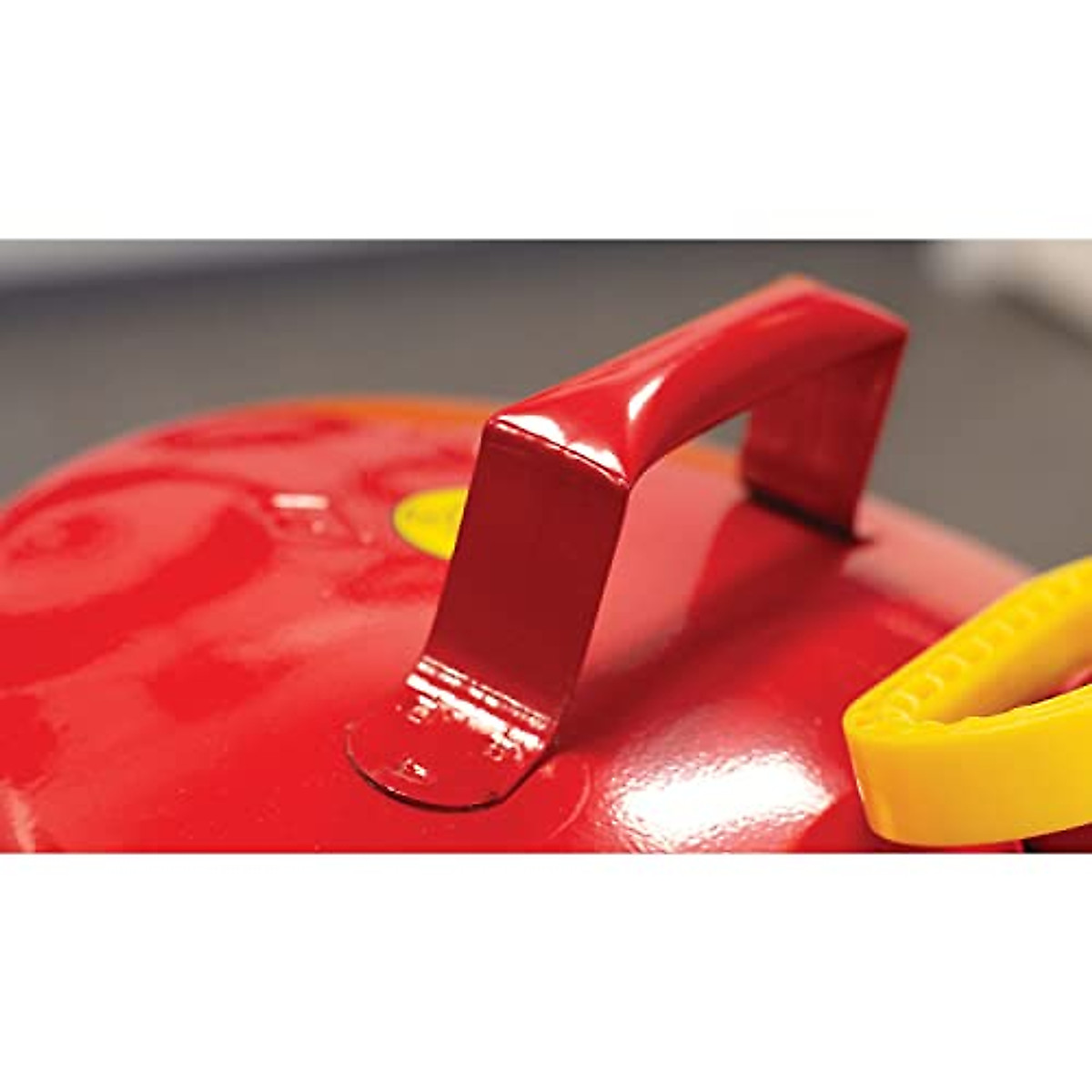 Eagle 5 Gallon Type I Red Safety Gas Can for Gasoline with Flame Arrester, Self-Closing Lid, and F-15 Funnel, Made in the USA, Galvanized Steel Flammable Storage Can, UI50FS