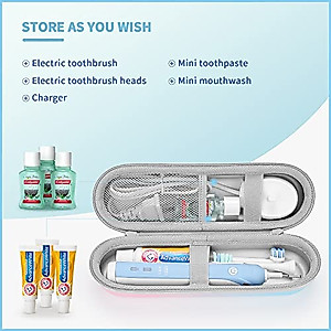 Yinke Travel Case for Oral-B/Oral-B Pro Smartseries/Philips Sonicare ProtectiveClean Electric Toothbrush, for 1000 4100 Hard EVA Case Protective Cover Storage Bag (Gradient)