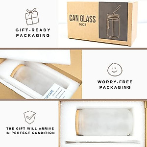 Gifts for Friends Female - Friendship Gifts for Women Friends - Best Friend Birthday Gifts for Women - Inspirational Friend Gifts for Women, Bestie Gifts for Women, BFF Gifts - 16 Oz Friend Can Glass