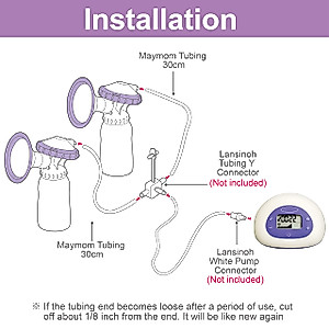 Maymom Tubing Compatible with Lansinoh Breastpump Not Original Lansinoh Pump Parts Replace Lansinoh Tubing. Work with Lansinoh Signature Pro,Lansinoh Smartpump