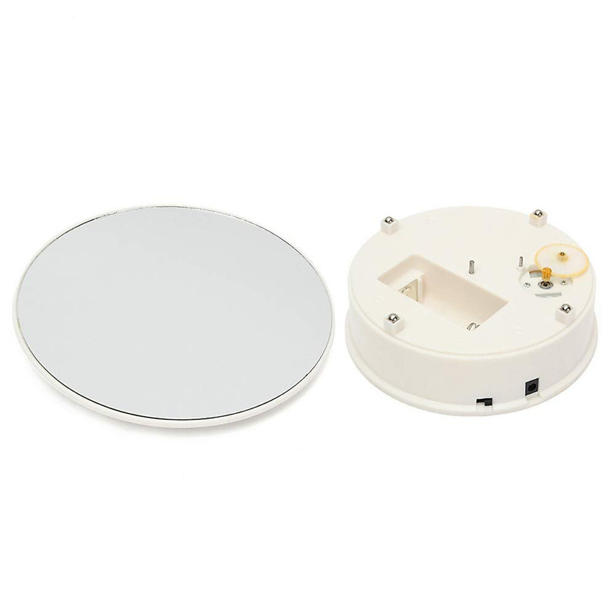 360 Degree Electric Rotating Turntable Display Stand Rotary Ear Rings Bracelets Watch Mirror Showing Holder