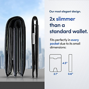 TRAVANDO Mens Slim Wallet with Money Clip AUSTIN RFID Blocking Bifold Credit Card Holder for Men with Gift Box