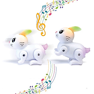 Prextex Easter Bunny with Lights, Sound and Movement Battery-Operated Easter Toy Great Easter Gift and Easter Accessory for Easter Basket Arrangement