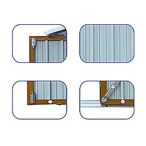 Goohome Sheds & Outdoor Storage, Utility Metal Garden Storage Shed 4x6 Ft, Anti-Corrosion Storage House with Single Lockable Door, Tool Storage Outdoor Shed for Backyard Garden Patio Lawn Furniture