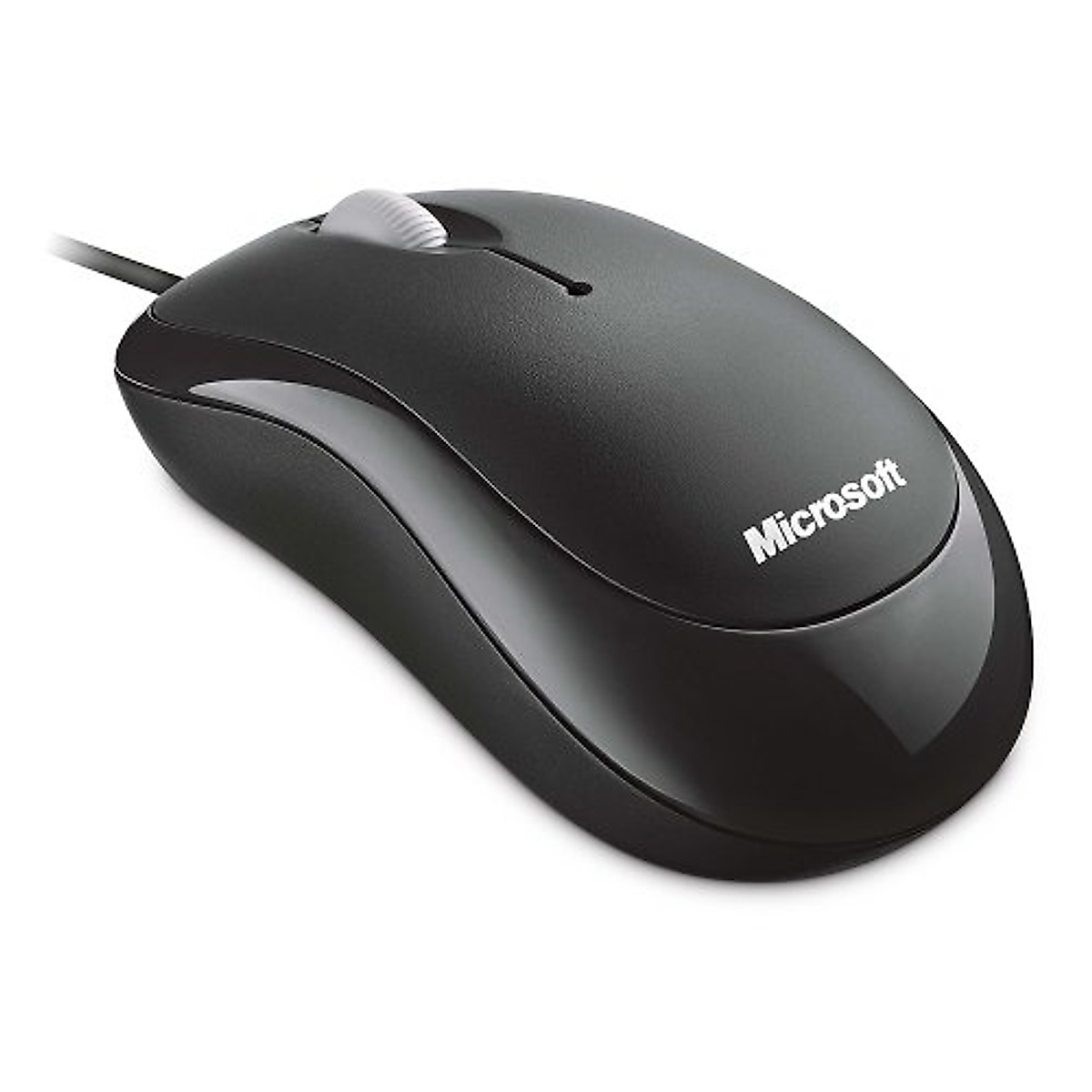 Microsoft Basic Optical Mouse - Black. Comfortable, Right/Left Hand Use, Ergonomic Design, Wired USB Mouse, for PC/Laptop/Desktop