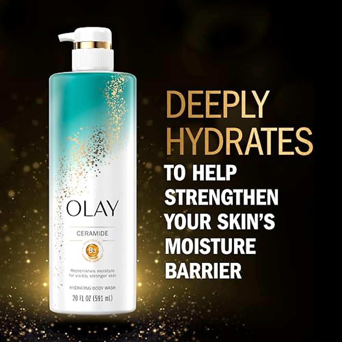 Olay Cleansing & Strengthening Women's Body Wash with Ceramide and Vitamin B3 Complex 20 fl oz (Pack of 4)