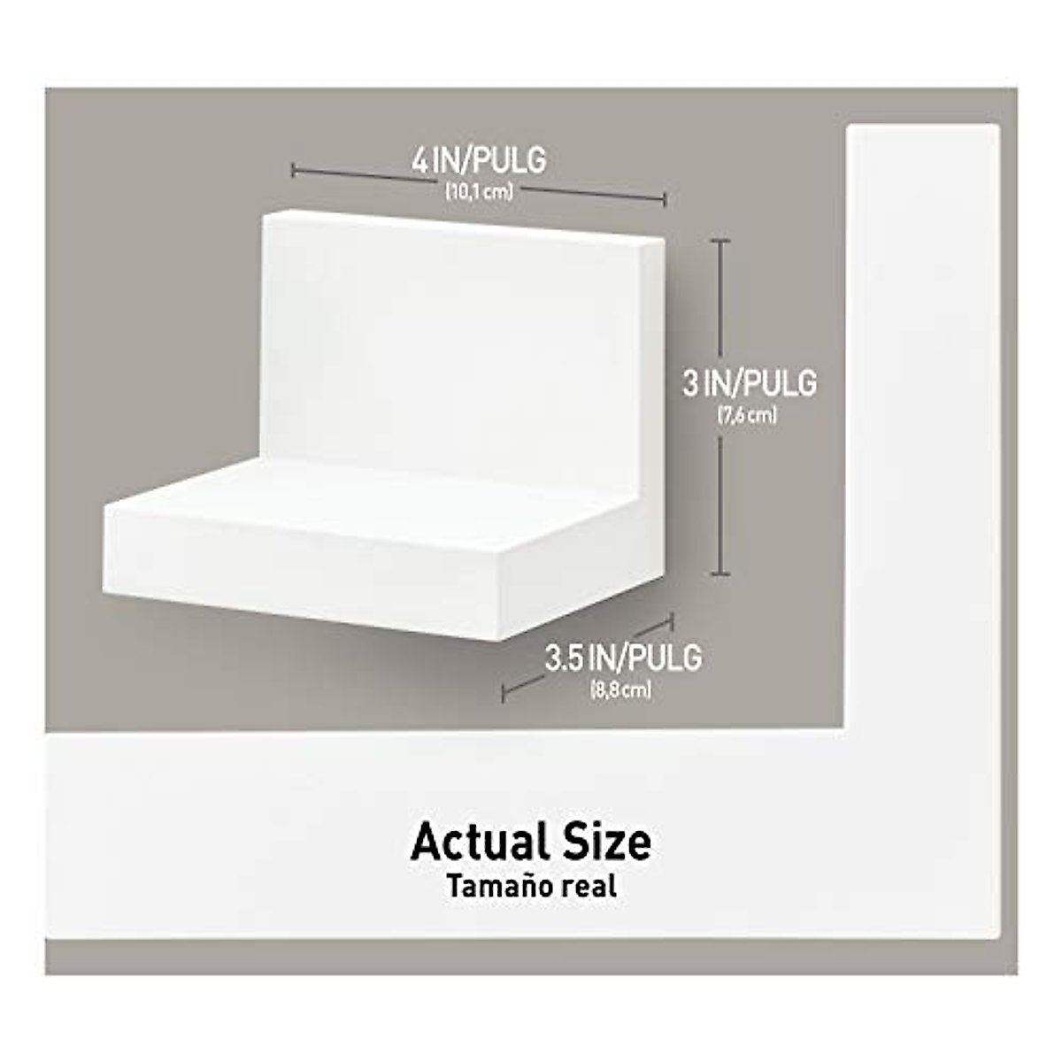 Command Display Ledges, Quartz, 2-Ledges, 8-Medium Foam Strips (HOM23Q-2ES), Great for dorm decor