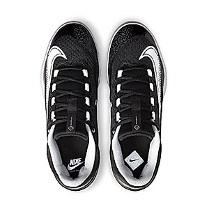 Nike Alpha Huarache Elite 4 Low DJ6521-011 Black-White Men's Metal Baseball Cleats 12 US