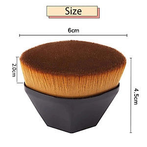 DAMUZHI Foundation Brush Makeup Brush, Foundation brush for liquid makeup, Kabuki Makeup Brush for Blending Liquid, Cream or Flawless Powder Cosmetics with Protective Case(Black & Pink)