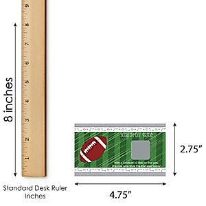 Big Dot of Happiness End Zone - Football - Baby Shower or Birthday Party Game Scratch Off Cards - 22 Count