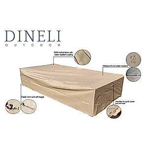 Dineli Outdoor Sectional Patio Sofa Covers Waterproof and Water Resistant 120＂L x 61＂W x 24.4＂H Heavy Duty 600D Rectangular Furniture Covers (Olive Green)