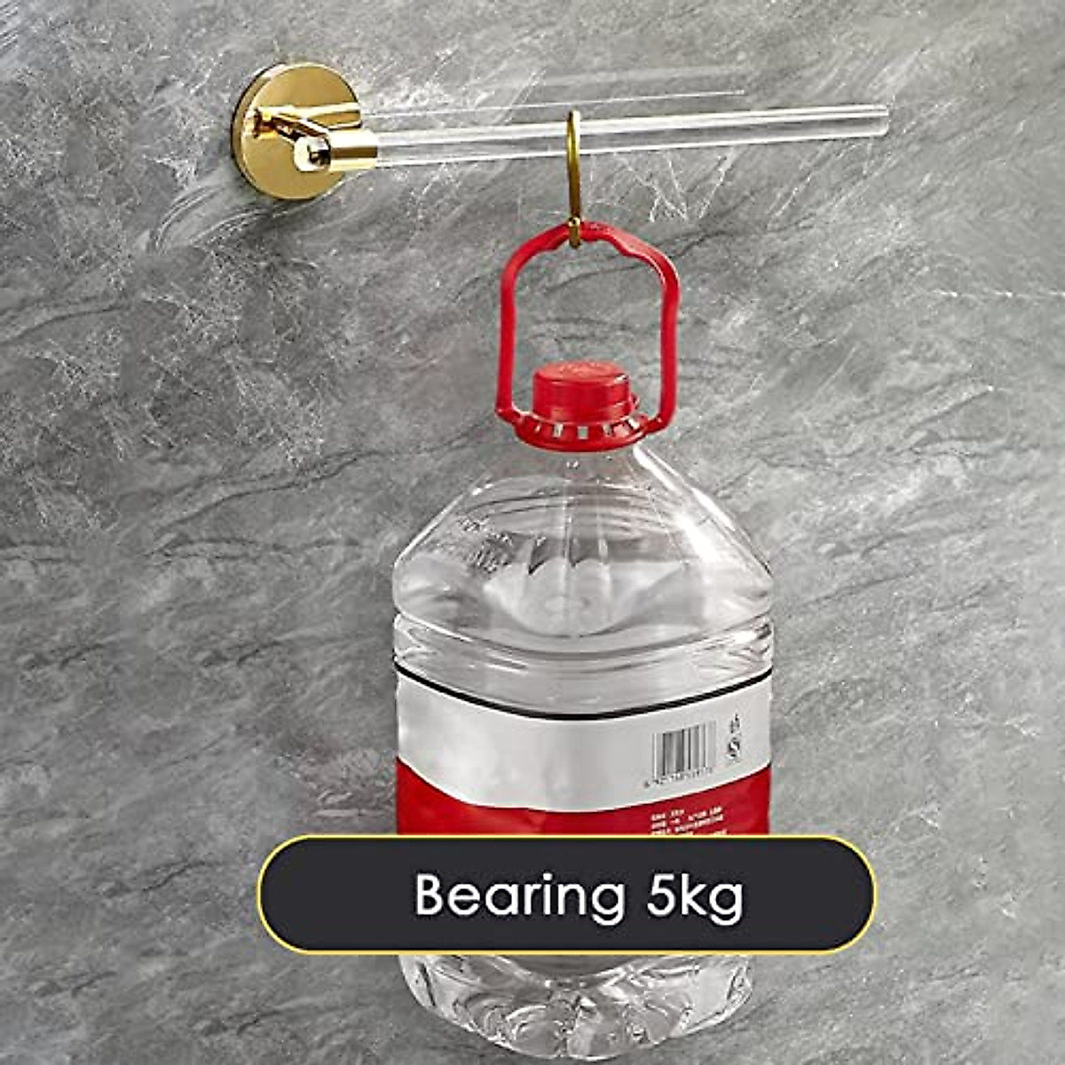 Towel Rod for Bathroom Wall, Towel Rack Holder Storage Organizer, 11.8in Acrylic Towel Rack, Stainless Steel Towel Holder, Towel Racks for Bathroom Wall Mounted Door Towel Bar with Acrylic Brackets