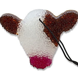 Leather and Lace Scent, 3-Color Cute Cow Face, Scented Freshies 2-Pack, Lone Star Candles, Authentic Aroma of Genuine Leather Mixed with Creamy Vanilla, Air Freshener, Car Freshener