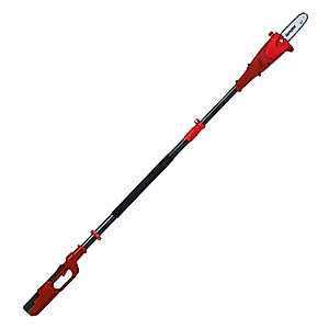 Sun Joe iON8PS2-LT-RED 40V Amp Cordless Multi-Angle Pole Chain Saw, 8", Kit (w/2.5-Ah Battery + Quick Charger)