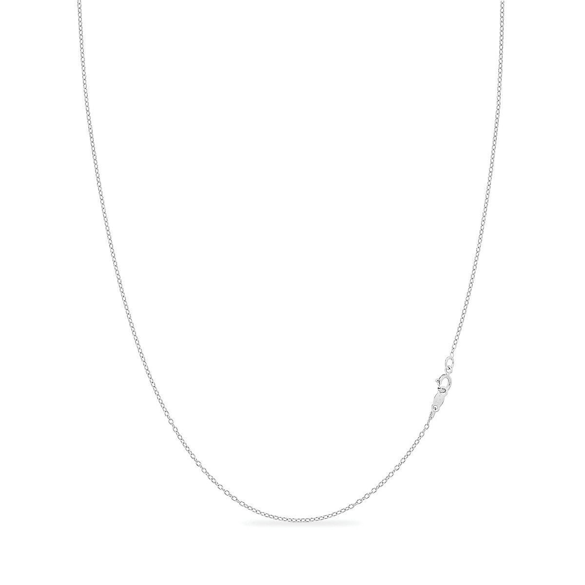 Sterling Silver 1.5mm Cable Chain Necklace 12 inch