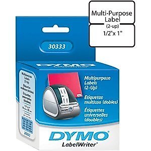 dymo 30333 30333 multipurpose label 1 x 1/2 1000 labels