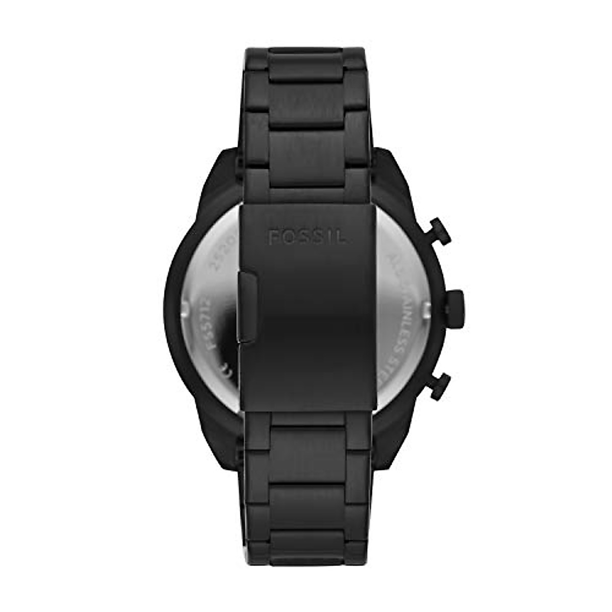 Fossil Men's Bronson Quartz Stainless Steel Chronograph Watch, Color: Black (Model: FS5712)